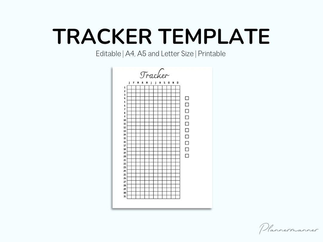 Editable Tracker Templates | Mood Tracker | Sleep Tracker | Trackers ...