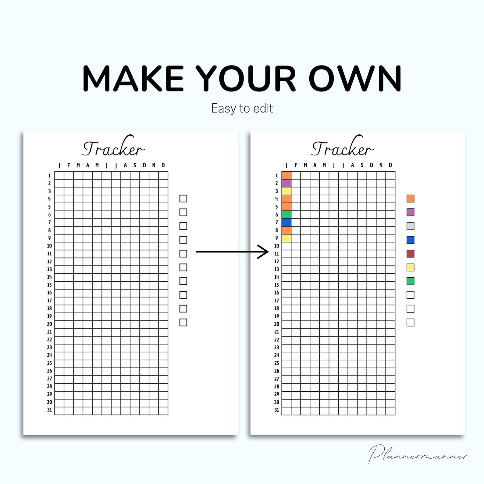 Editable Tracker Templates | Mood Tracker | Sleep Tracker | Trackers ...