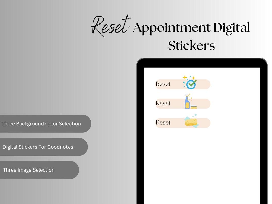Reset Sticker, Digital Sticker, Goodnotes Sticker, Task Sticker ...