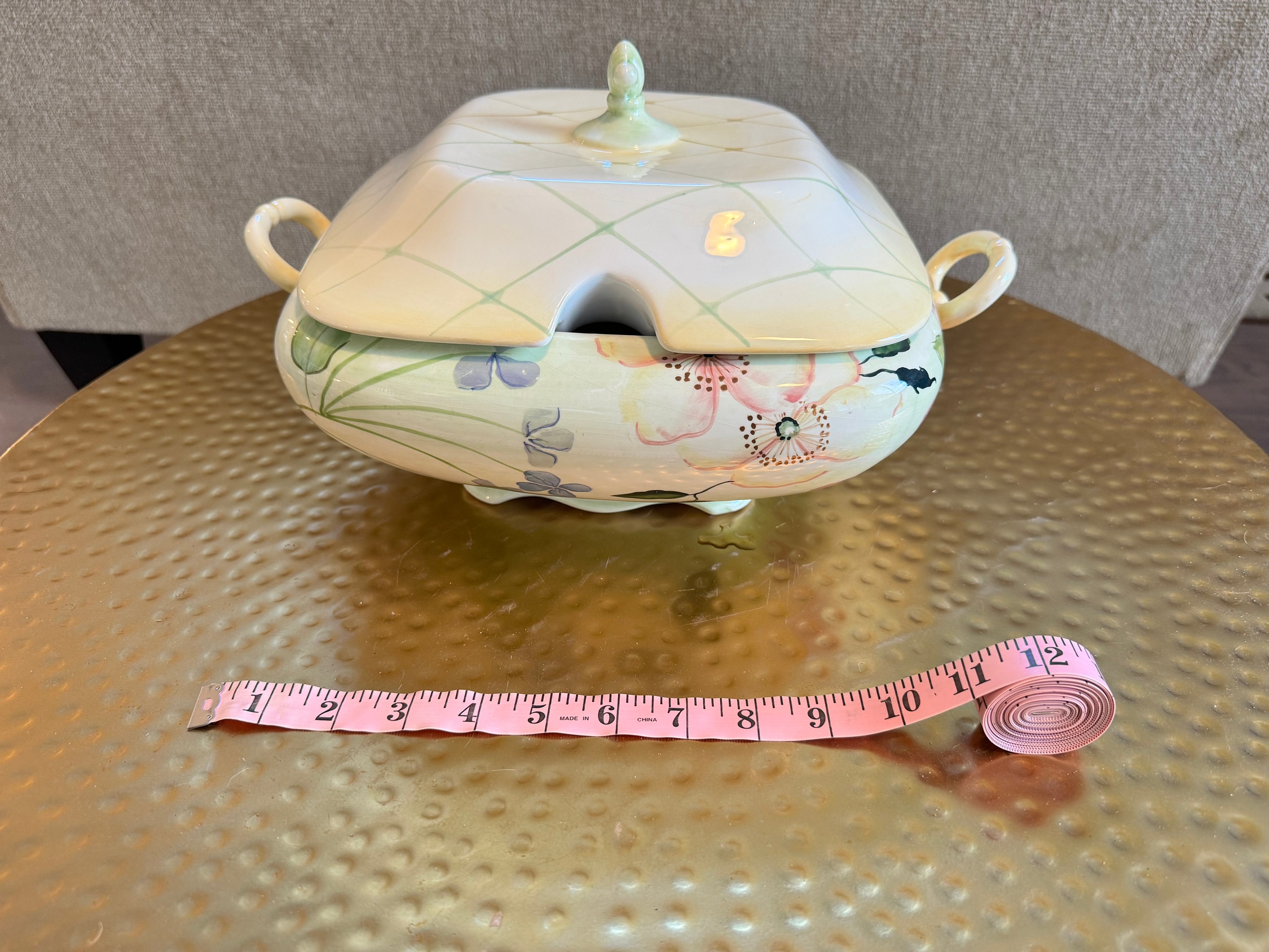 Tracy Porter Evelyn Collection Hand-painted Soup Tureen With Lid - Etsy