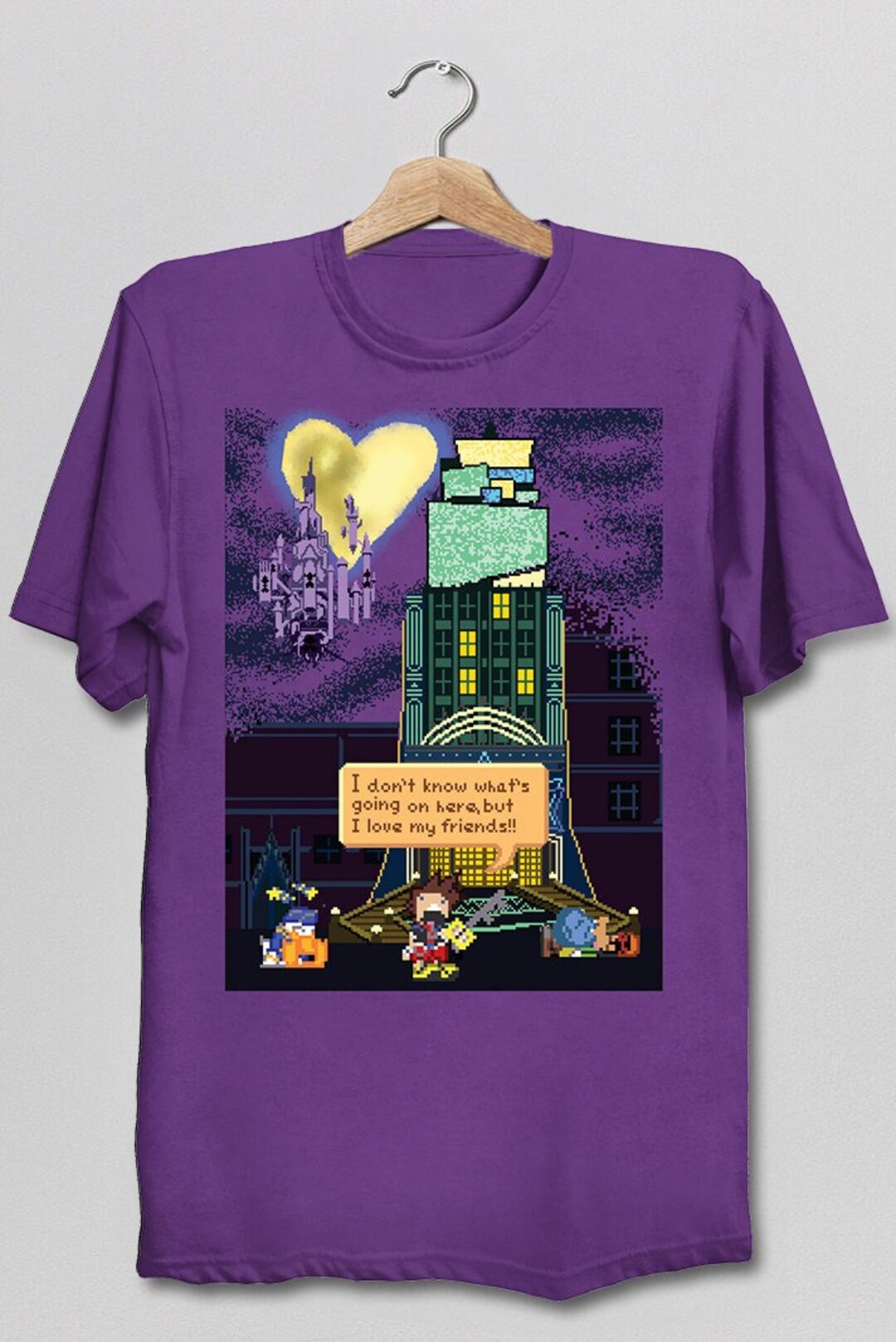 Kingdom Hearts Power of Friendship | Next Level Cotton T-shirt - 3600 ...