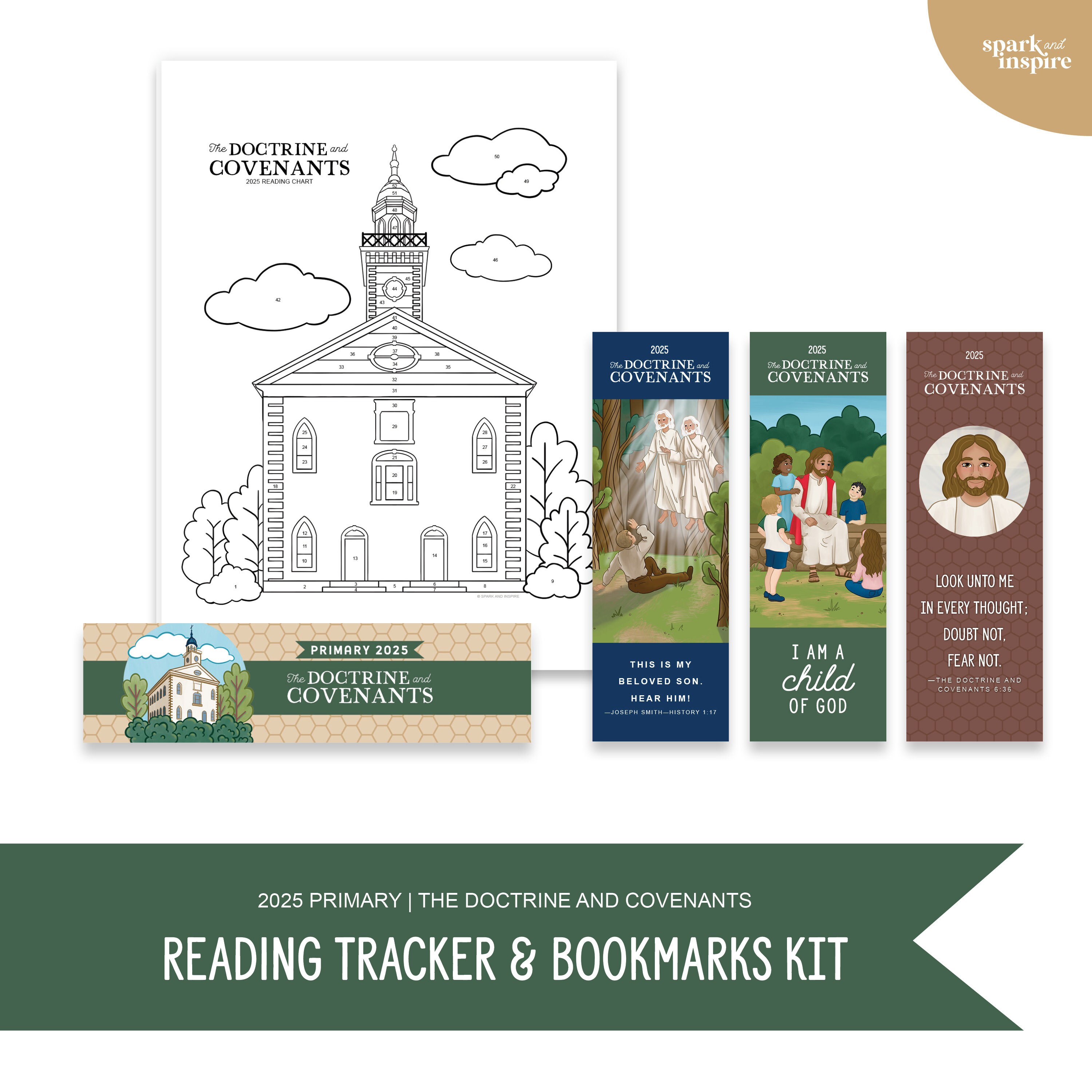 2025 Primary - Reading Chart and Bookmarks - Doctrine and Covenants - Etsy