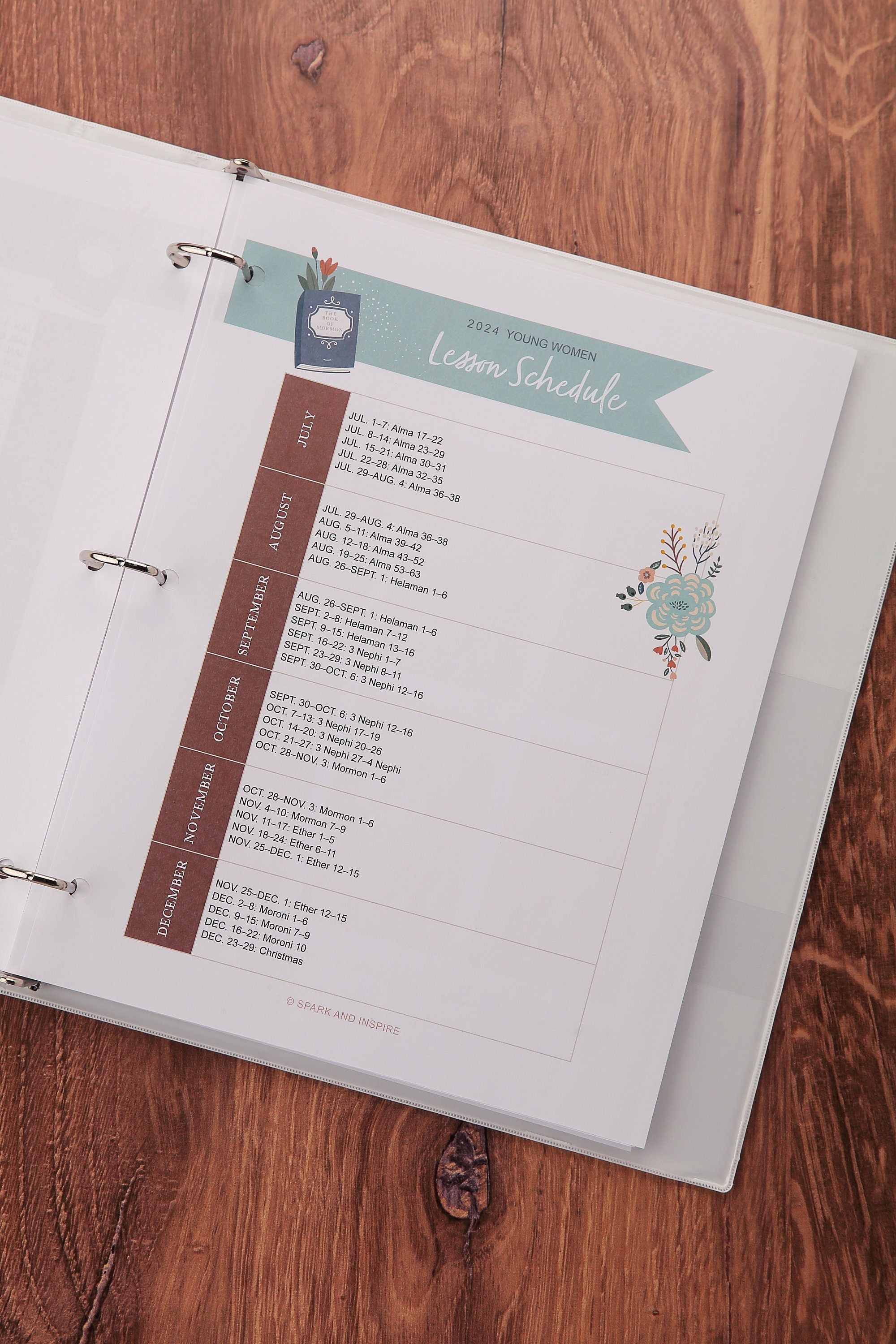 2024 Young Womens Book of Mormon Presidency Binder Kit - Etsy