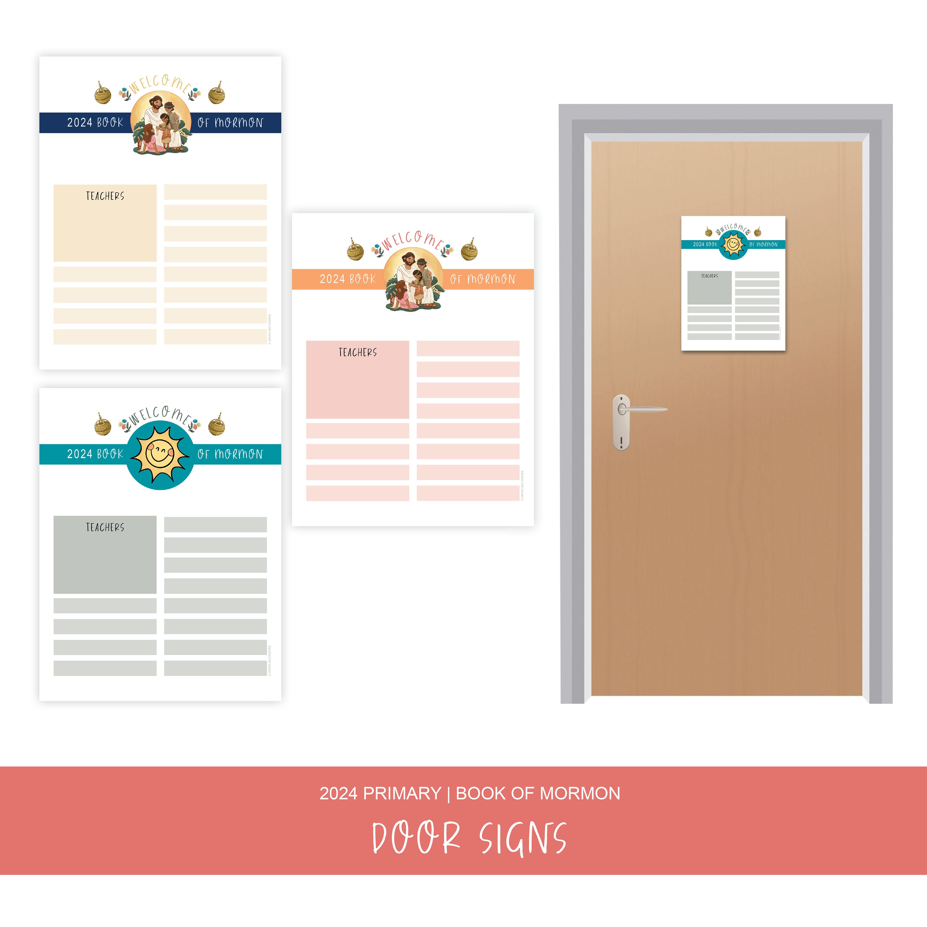 2024 Primary Book of Mormon Class Door and Chair Signs Kit - Etsy