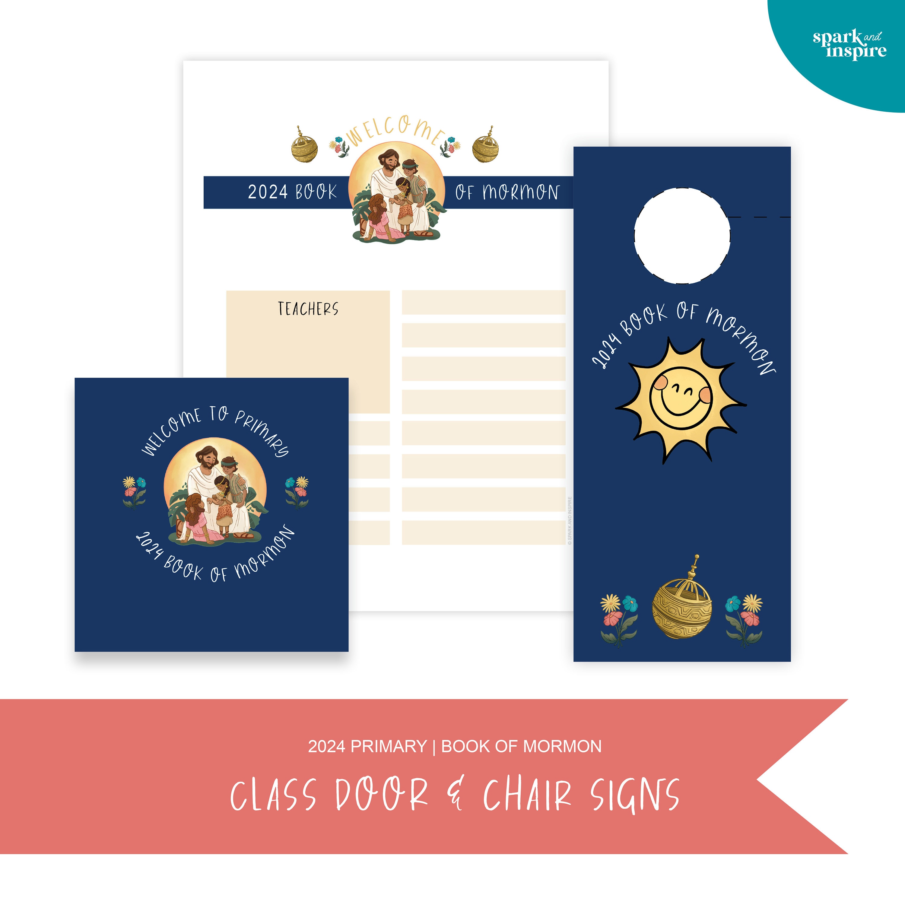 2024 Primary Book of Mormon Class Door and Chair Signs Kit - Etsy
