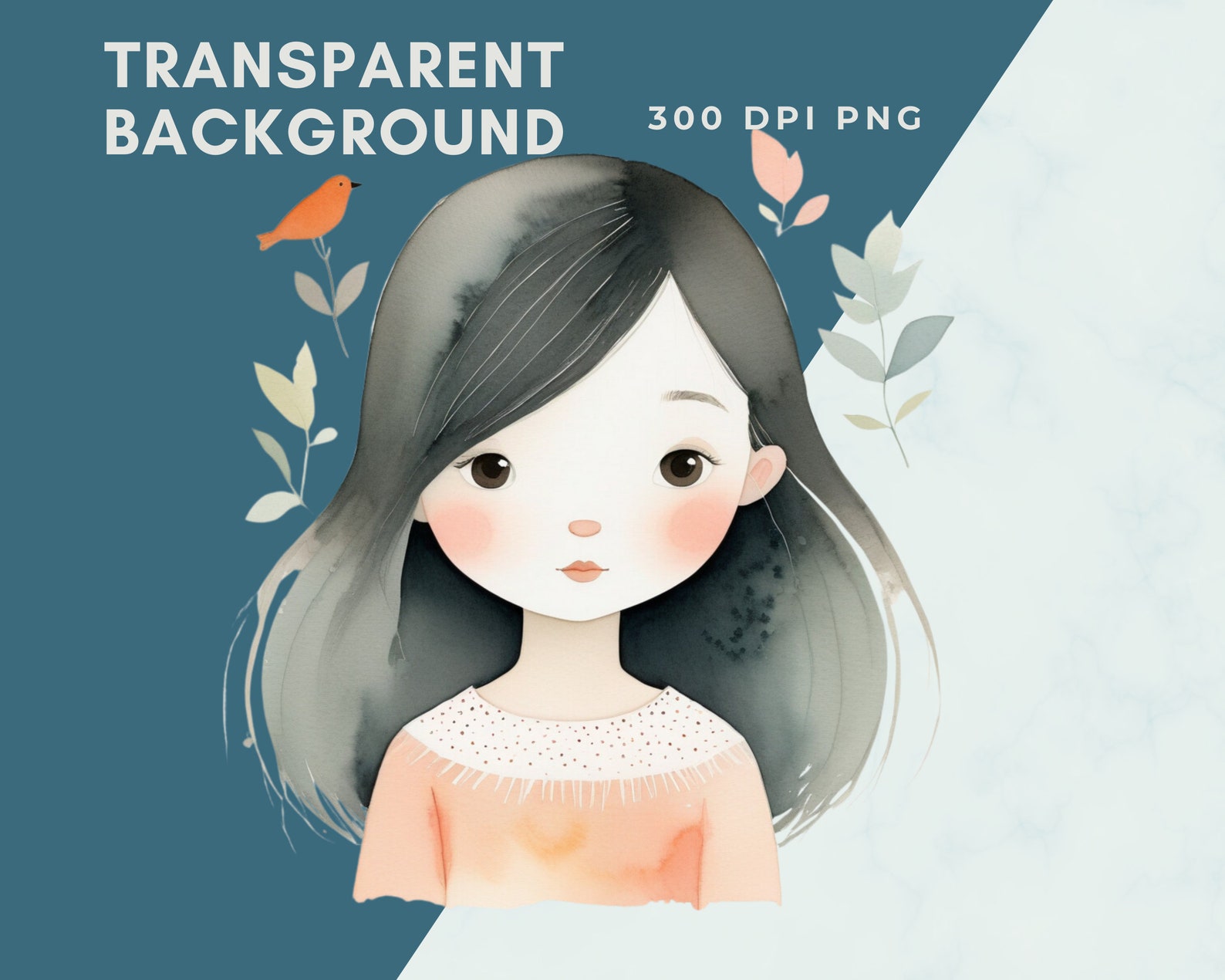 Whimsical Girls Clipart, Clipart Whimsical Girl, Quirky, Female, Whimsy ...