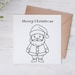 Cute Christmas Line Art Clipart, Cute Fine Art Line Clipart Christmas ...