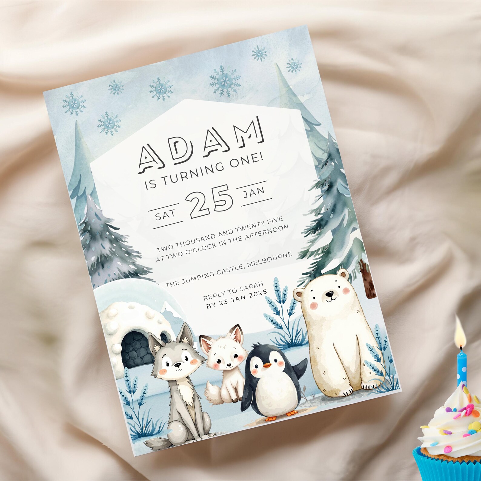 Watercolor Arctic Animals Clipart, Polar Animals Clipart, Cute Arctic ...