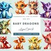 Baby Dragon Clipart, Fairy Tale Illustrations, Fantasy Clip Art, Paper ...