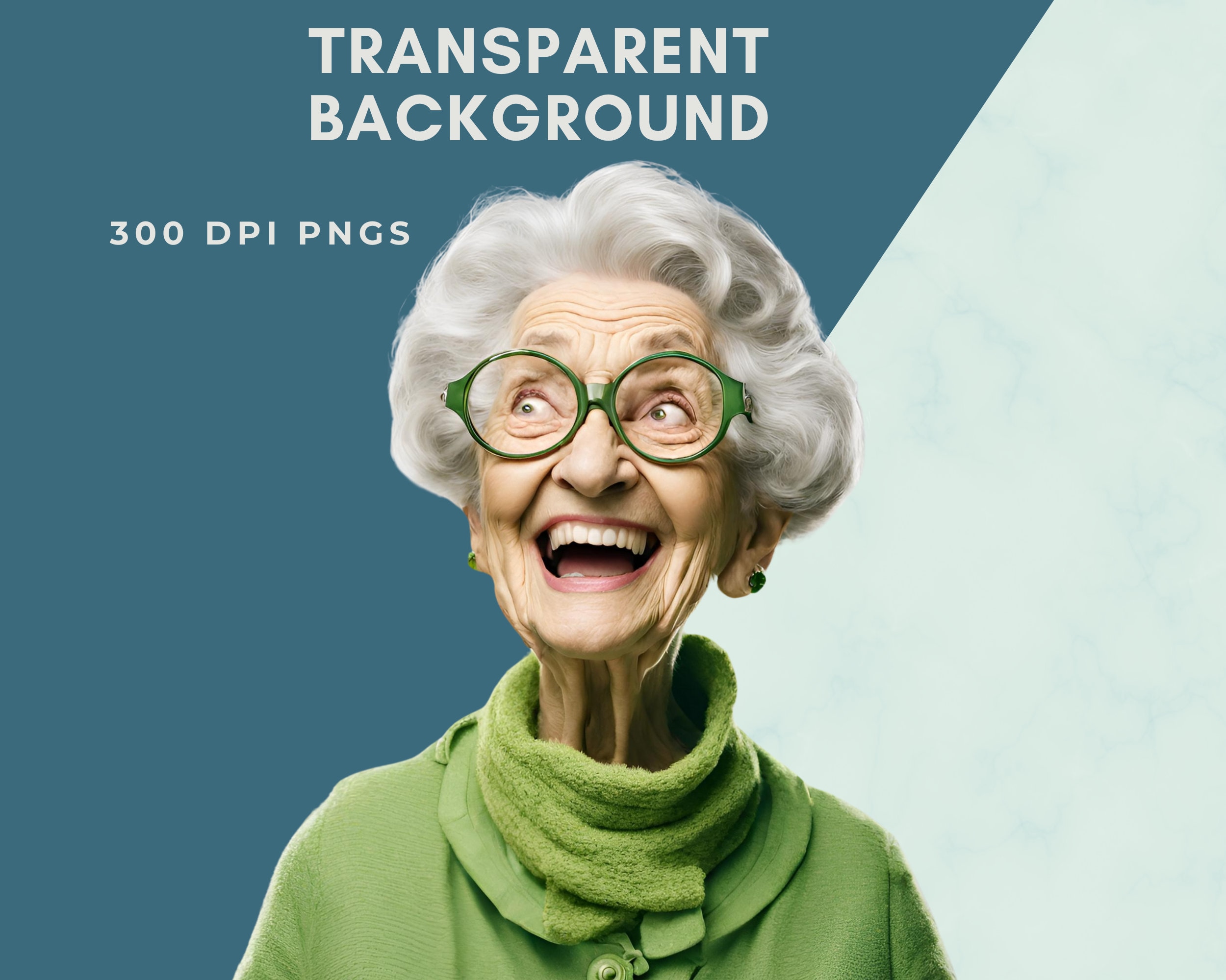 Old Lady Clipart, Funny Old Ladies Clipart, Grandma Gift, Cartoon ...