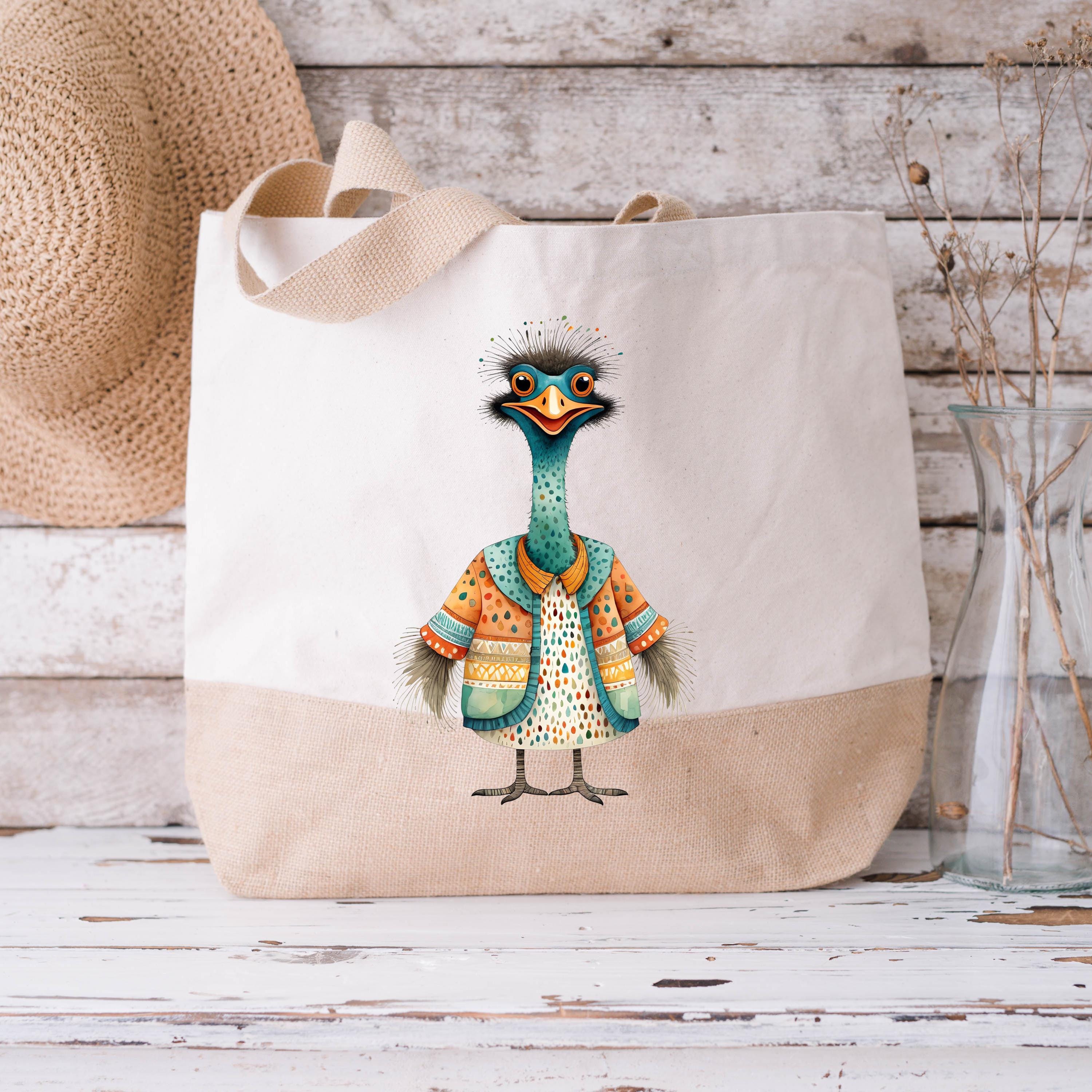 Quirky Emu Clipart, Funny Emu Cartoon PNG, Bird Graphics Downloadable ...