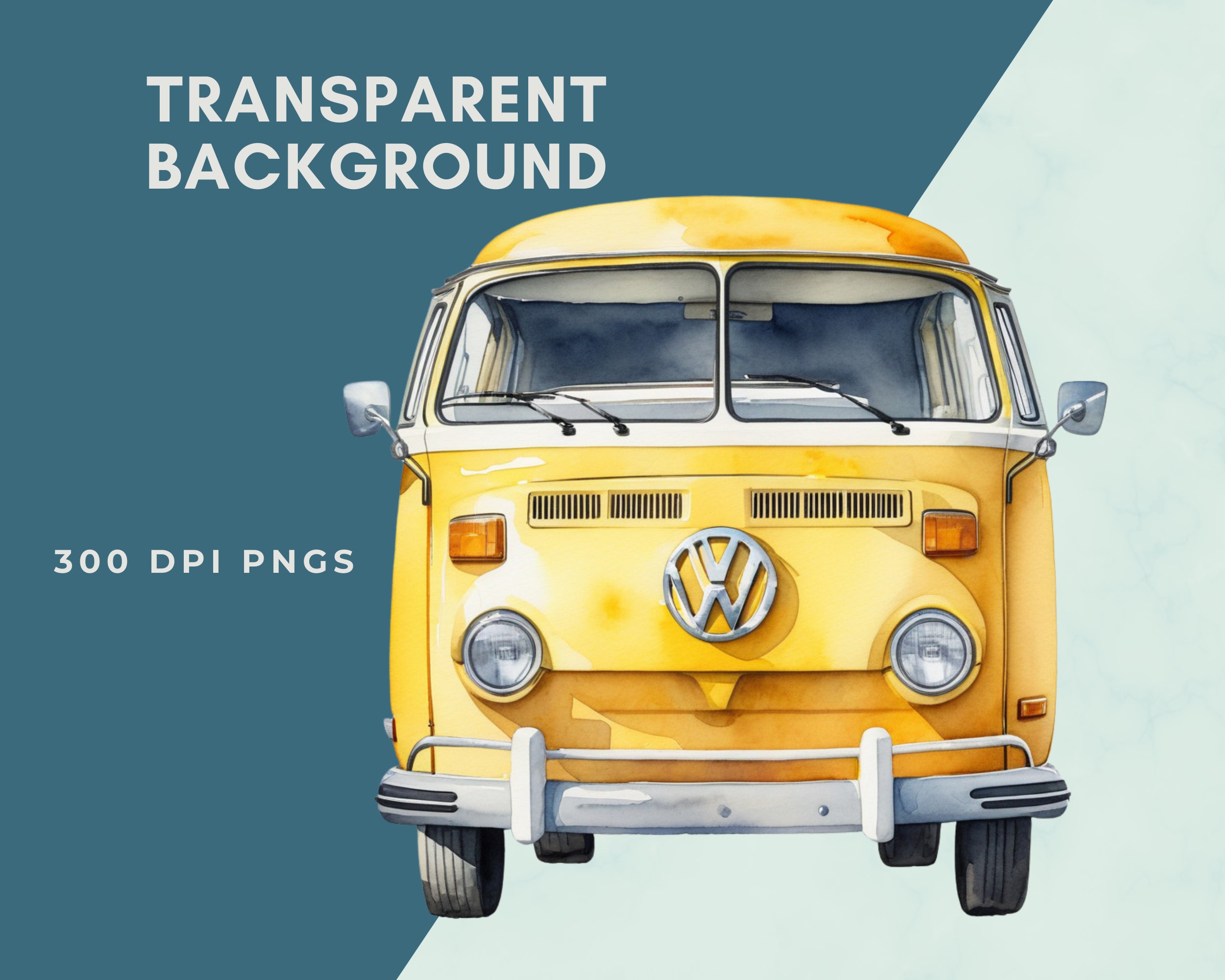 VW Van Clipart, VW Bus Clipart, Groovy Van Clipart, Groovy Van Png ...