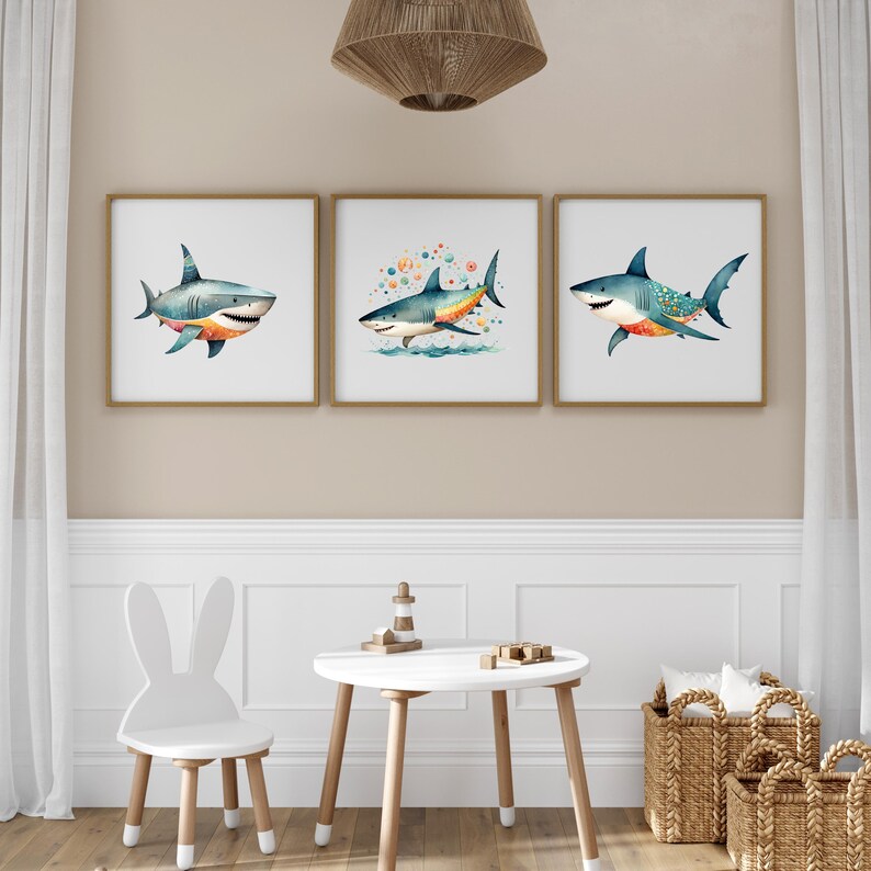 Cute Shark Clipart, Cute Watercolor Shark PNG Clipart, Shark PNG ...