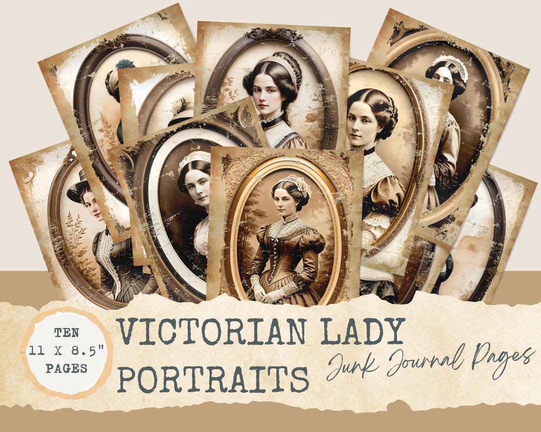 Victorian Women Junk Journal Pages Victorian Ladies for Junk Journaling ...