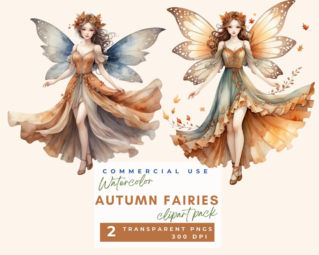 Fall Fairy Clipart, Autumn Fairy Clipart, Watercolor Woodland Forest ...