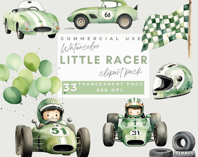 Watercolor Racing Cars Clipart Png, Cute Vintage Cars Watercolor, Race ...