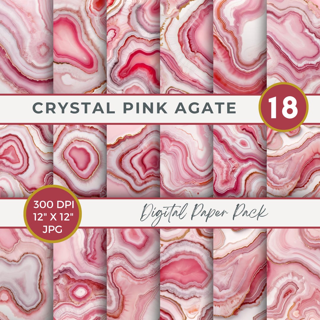 Pink Blush Agate Digital Paper Pink Agate Alcohol Ink Digital Paper ...