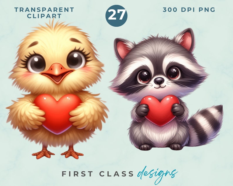 Cute Animals Hugging Hearts Clipart, Cute Animals Clipart, Hearts Png ...