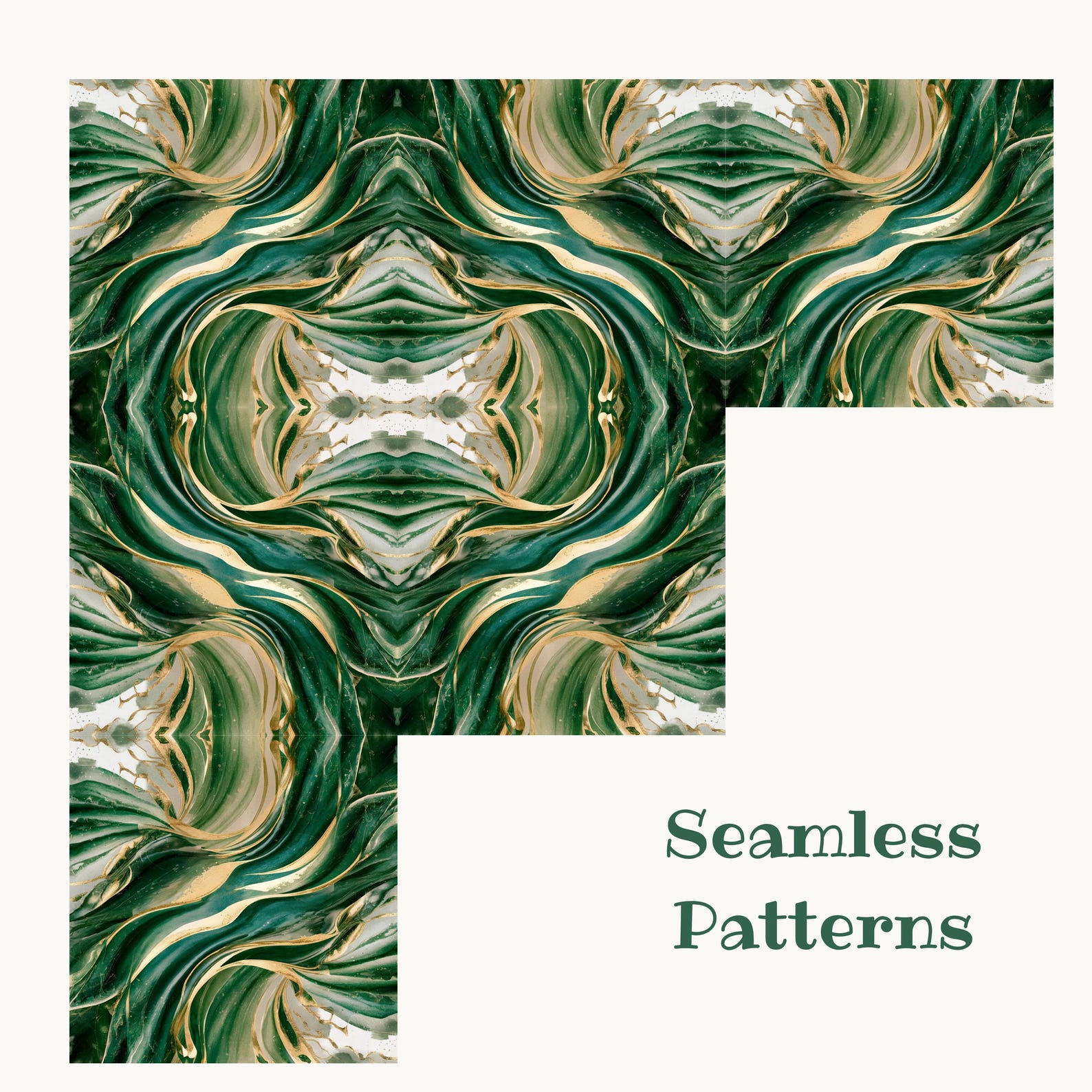 Emerald Green and Gold Digital Paper VOLUME 2, Background Images for ...