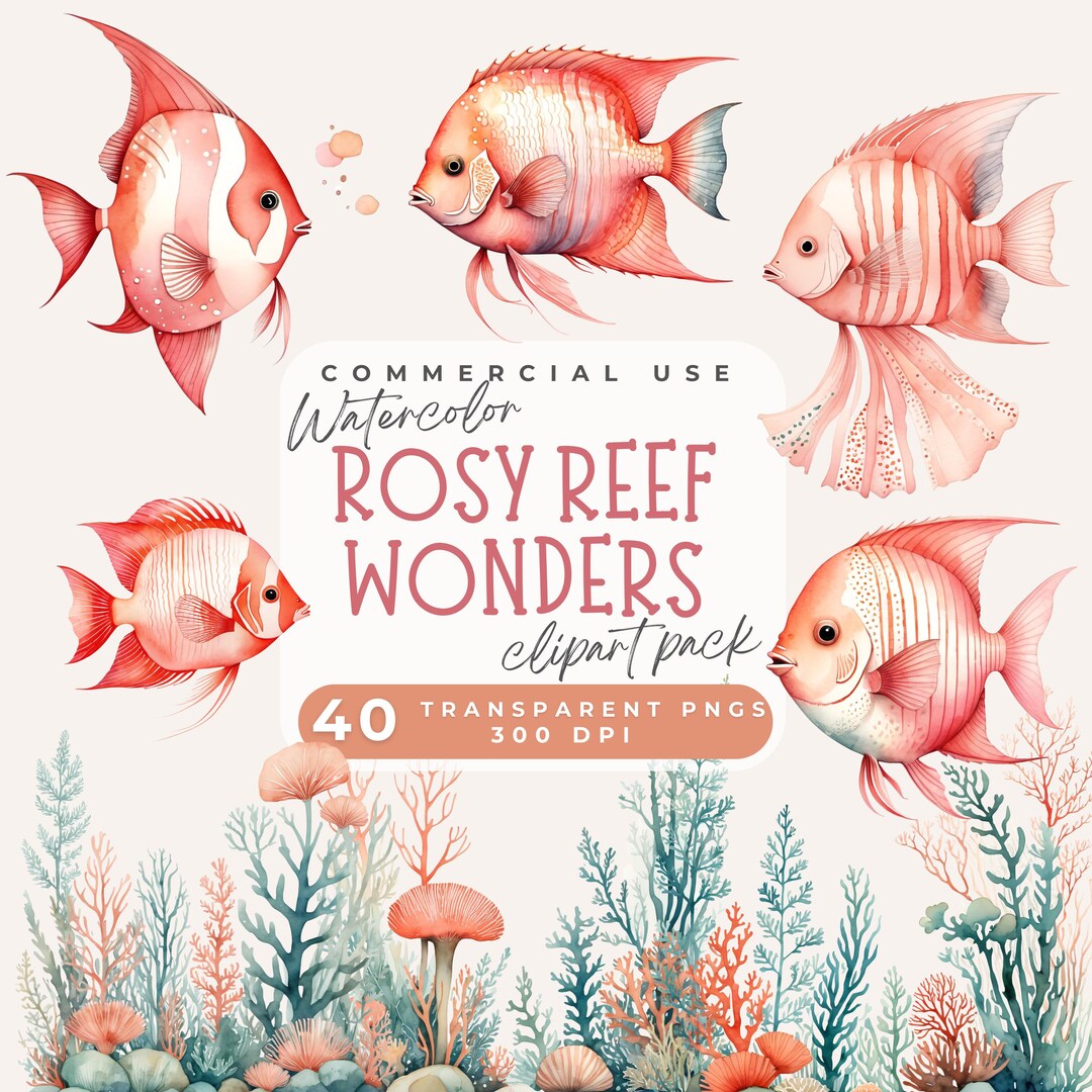 Pink Angel Fish Clipart, Colorful Fish Clipart, Angel Fish Clip Art ...