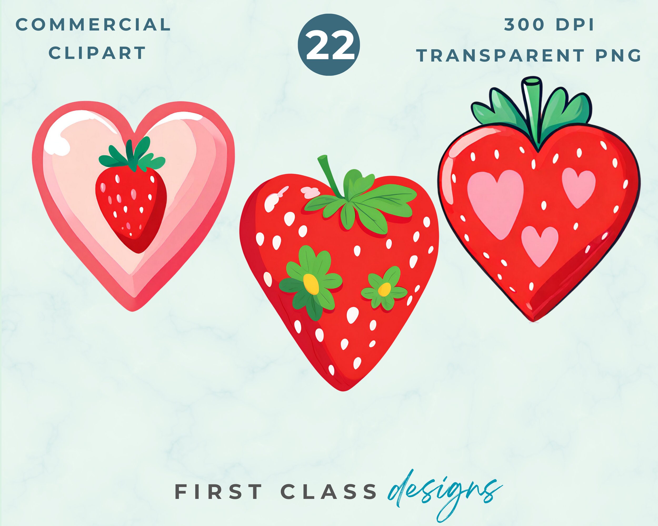 Strawberries Hearts Clipart, Strawberry Heart Clipart, Transparent ...