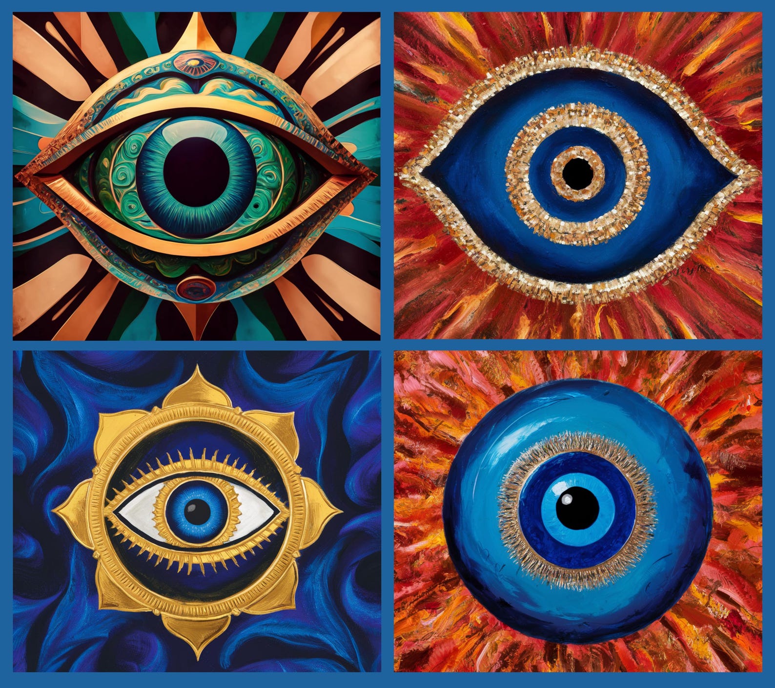 Turkish Eye Digital Papers, Evil Eye Paper Pack, Turkish Eye JPG, Evil ...