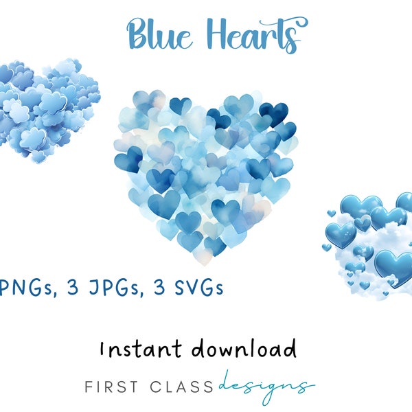 Blue Heart - Etsy