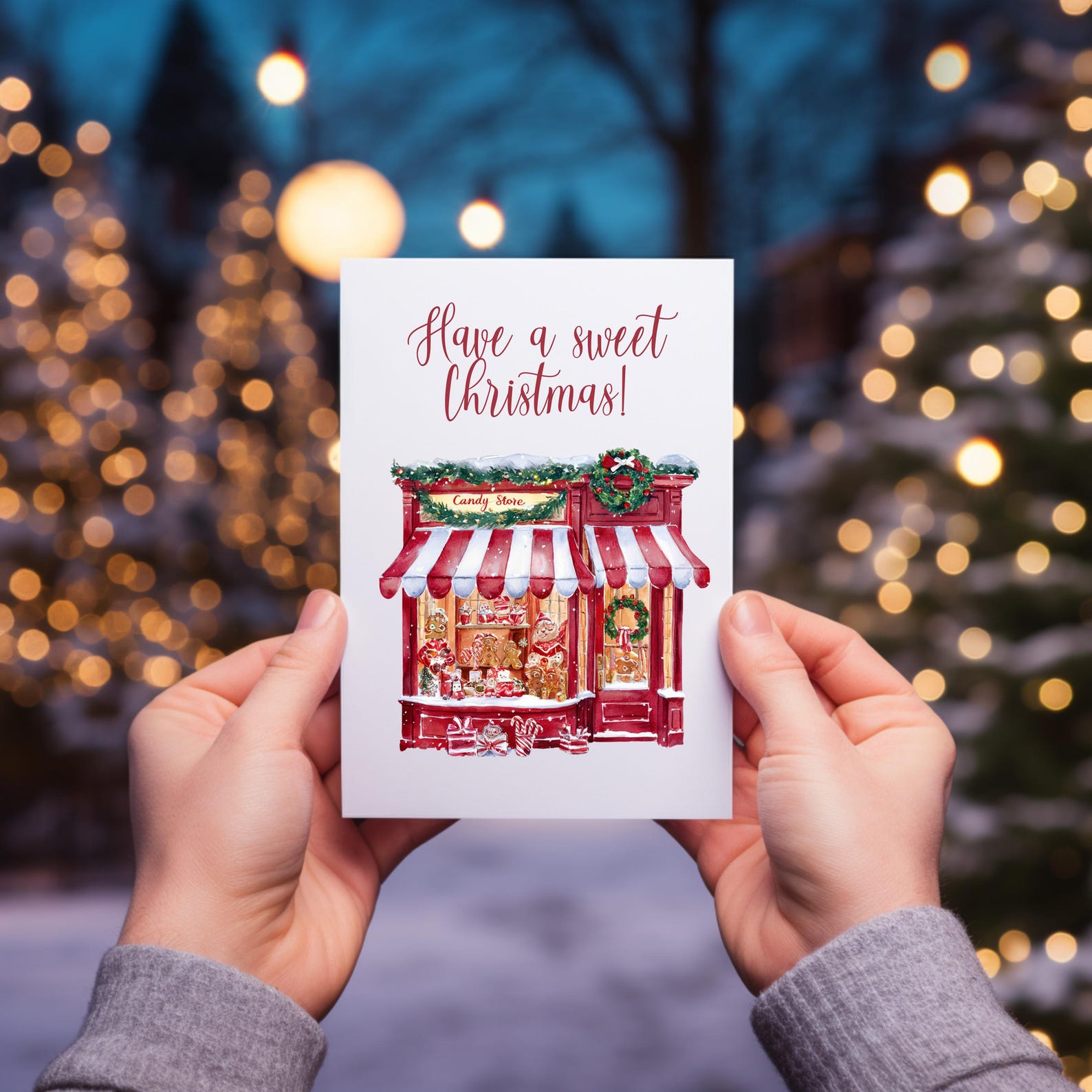 Christmas Candy Shop Clipart, Holiday Candy Store Clip Art, Christmas ...