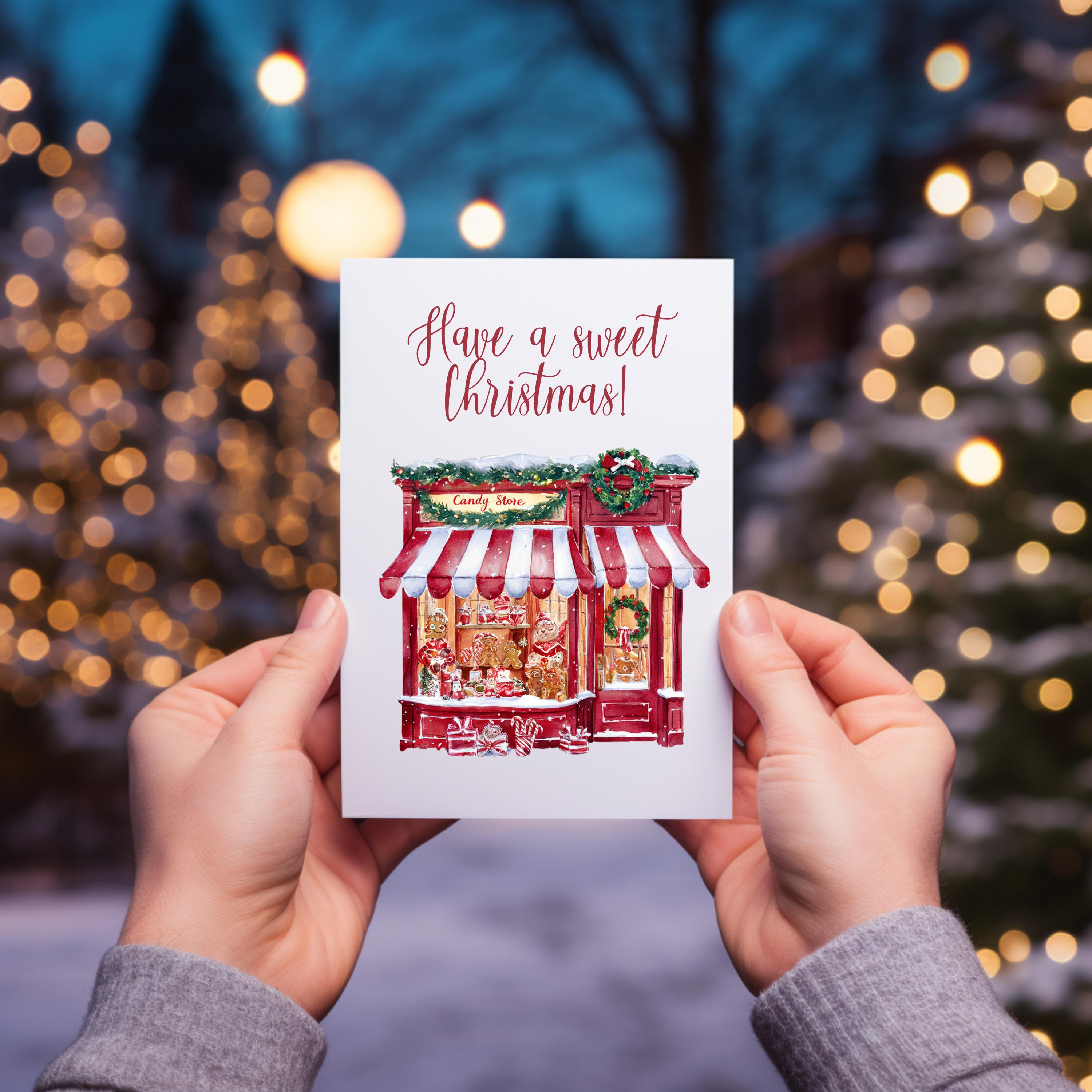 Christmas Candy Shop Clipart, Holiday Candy Store Clip Art, Christmas ...