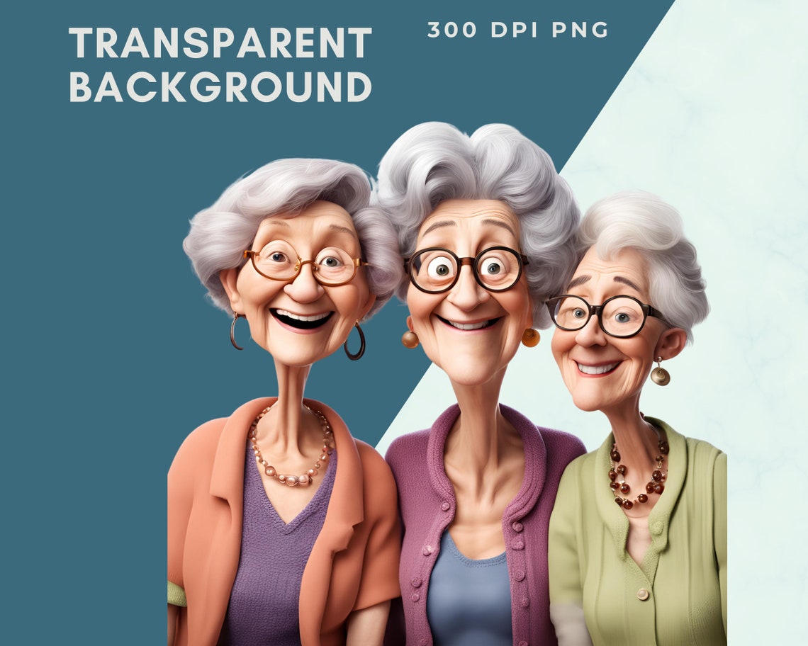Old Lady Friends Clipart Old Funny Ladies Png Funny Old Lady Png Senior
