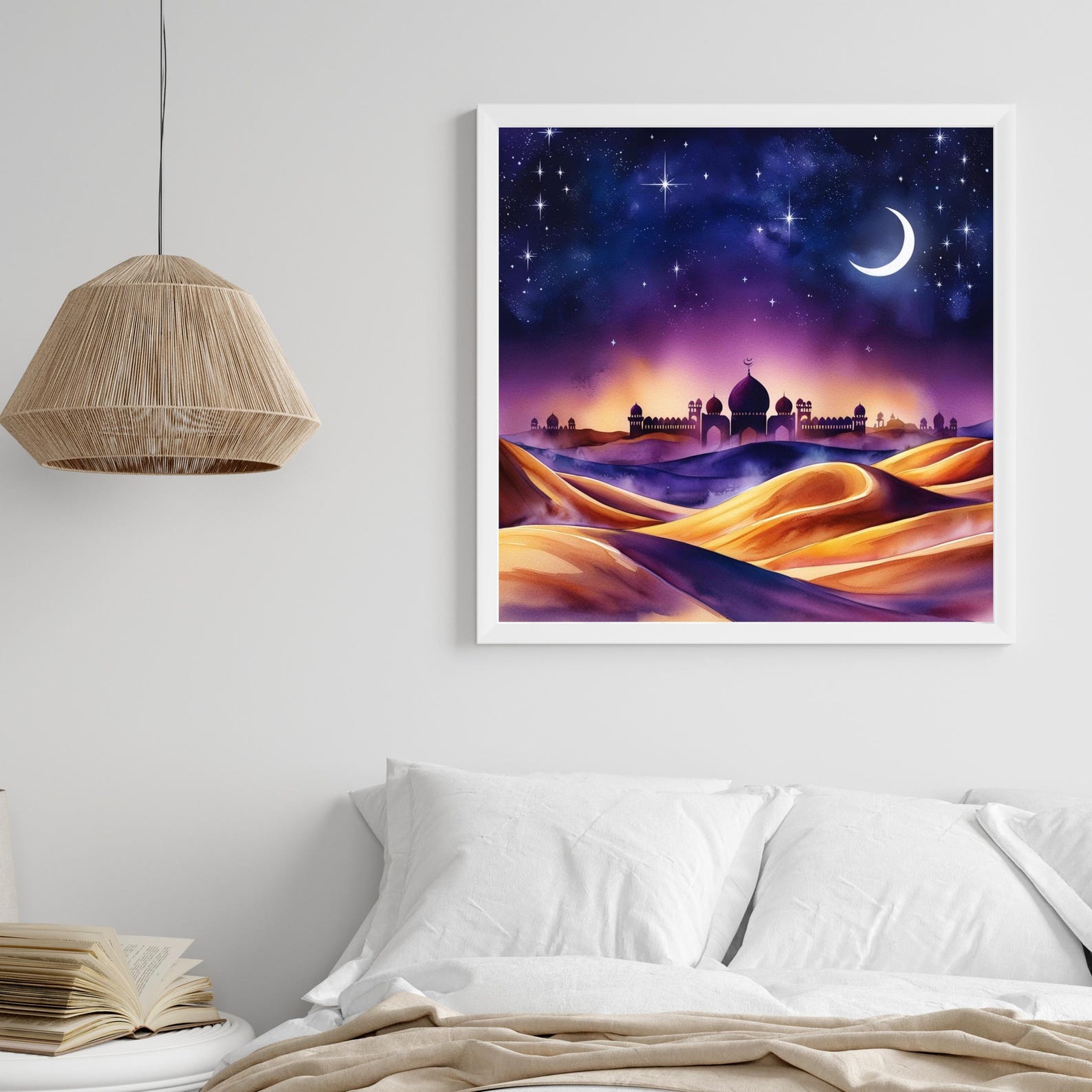 Arabian Nights Digital Paper, Desert Backgrounds, Magic Sands Midnight ...