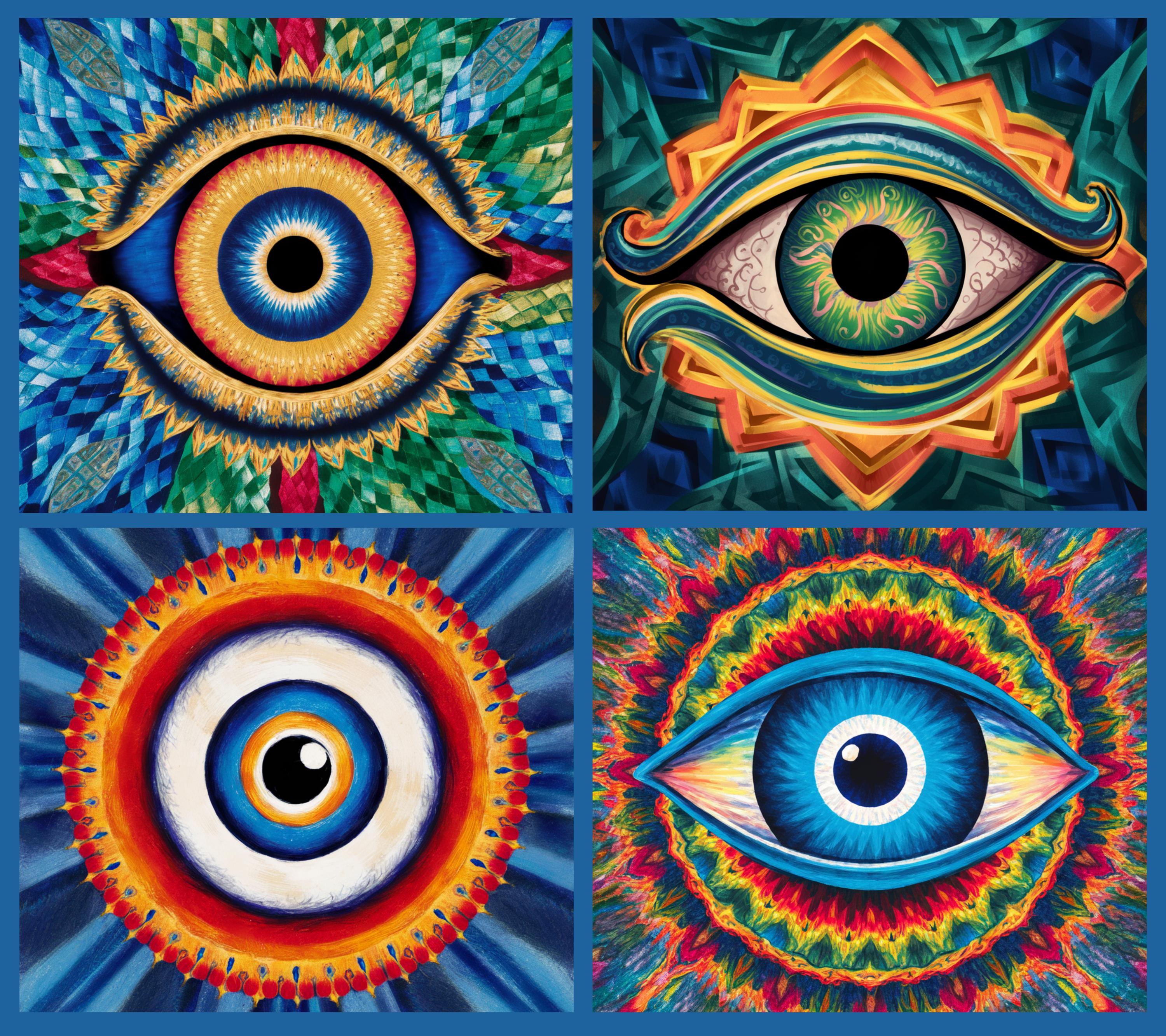 Turkish Eye Digital Papers, Evil Eye Paper Pack, Turkish Eye JPG, Evil ...