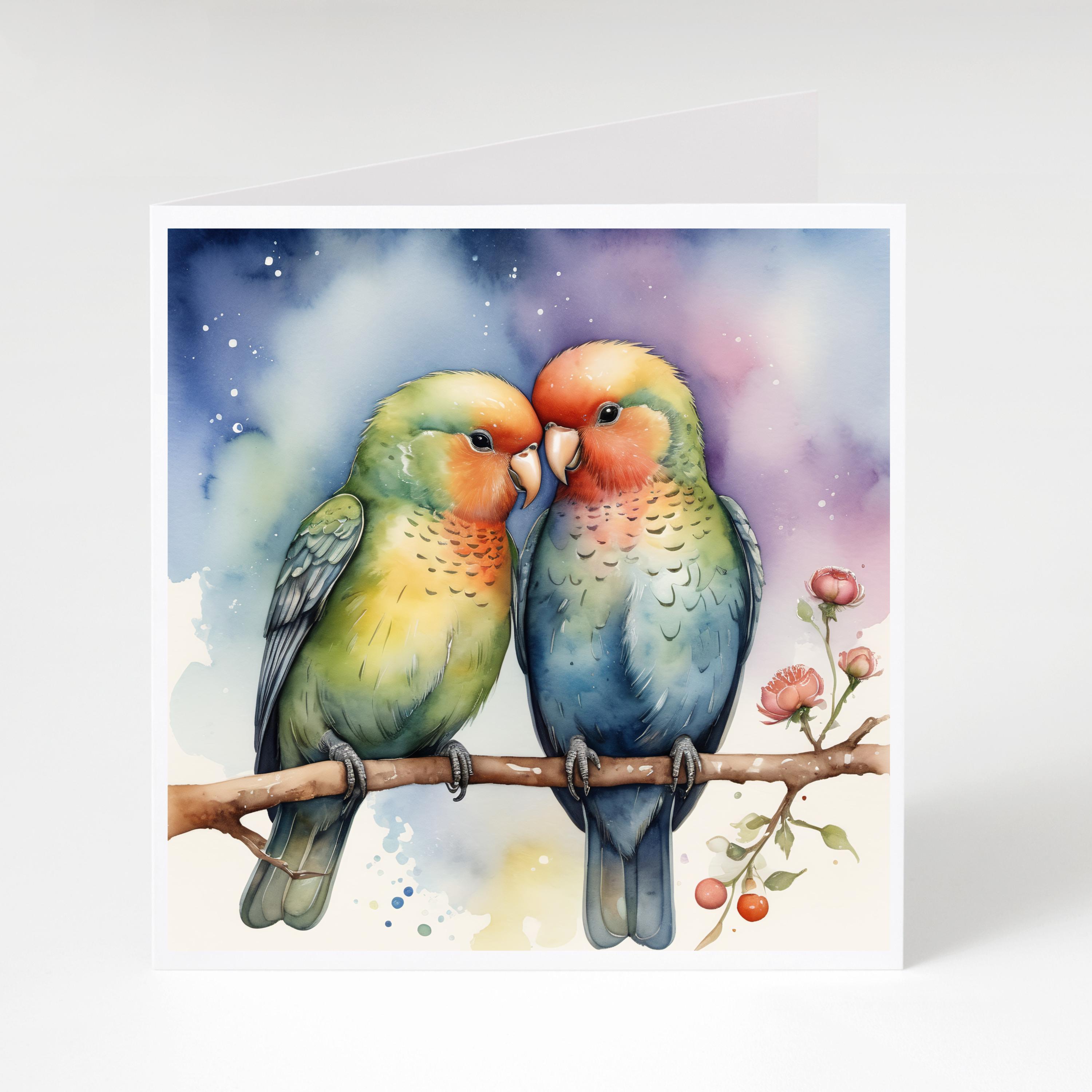 Valentine Love Birds Clipart, Watercolor Love Birds Clipart JPG ...