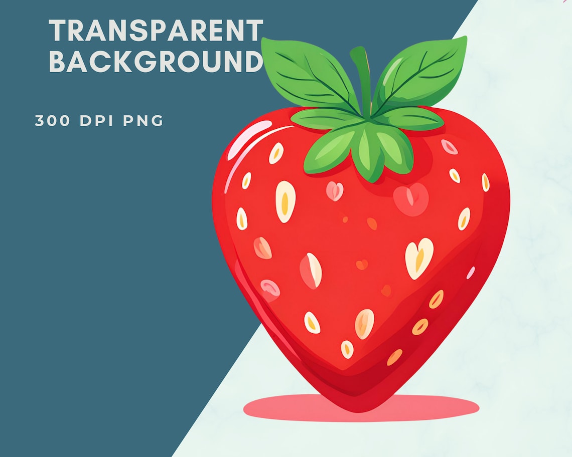 Strawberries Hearts Clipart, Strawberry Heart Clipart, Transparent ...