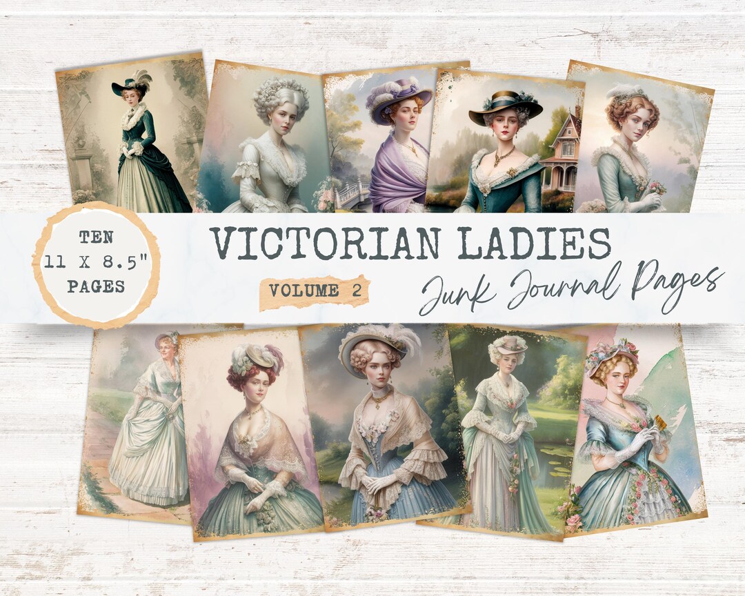 Victorian Women Junk Journal Pages Victorian Ladies for Junk Journaling ...