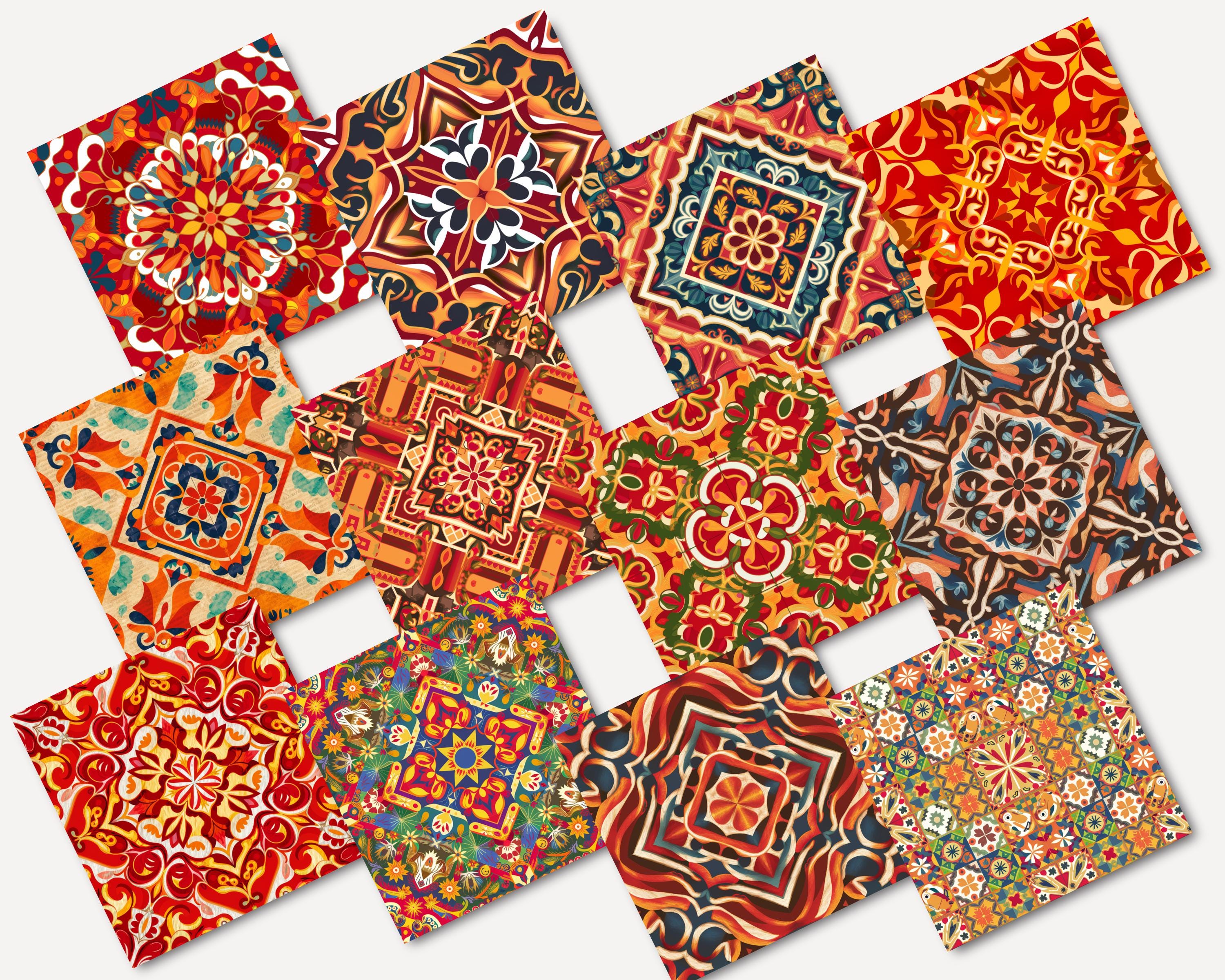 Mexican Tile Digital Paper, Mexican Tile Seamless Patterns, Digital ...