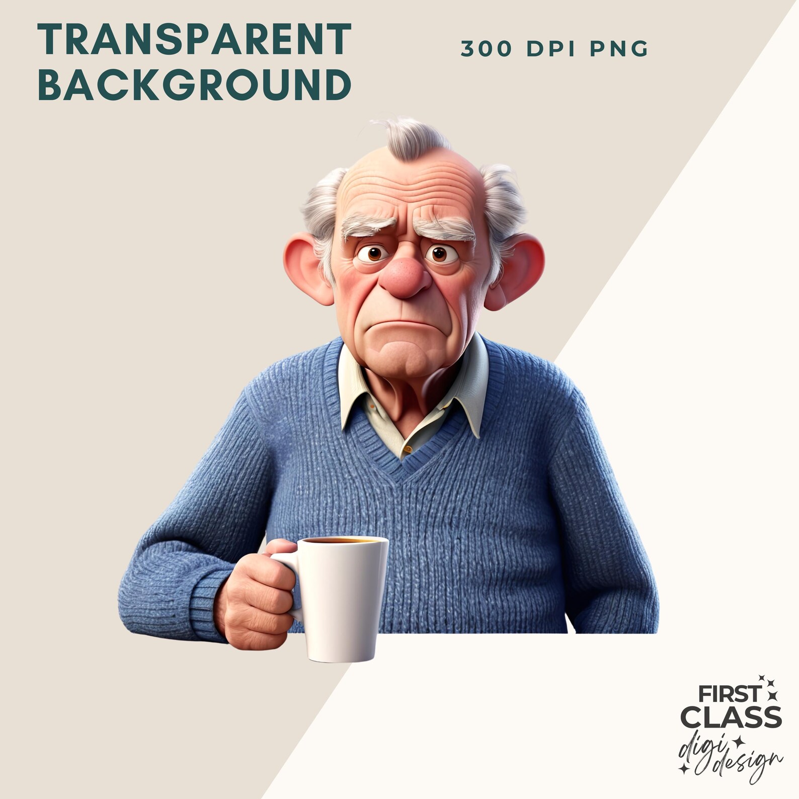 Grumpy Old Men Clipart, Funny Old Man Clipart, Elderly Grandpa Clip Art ...