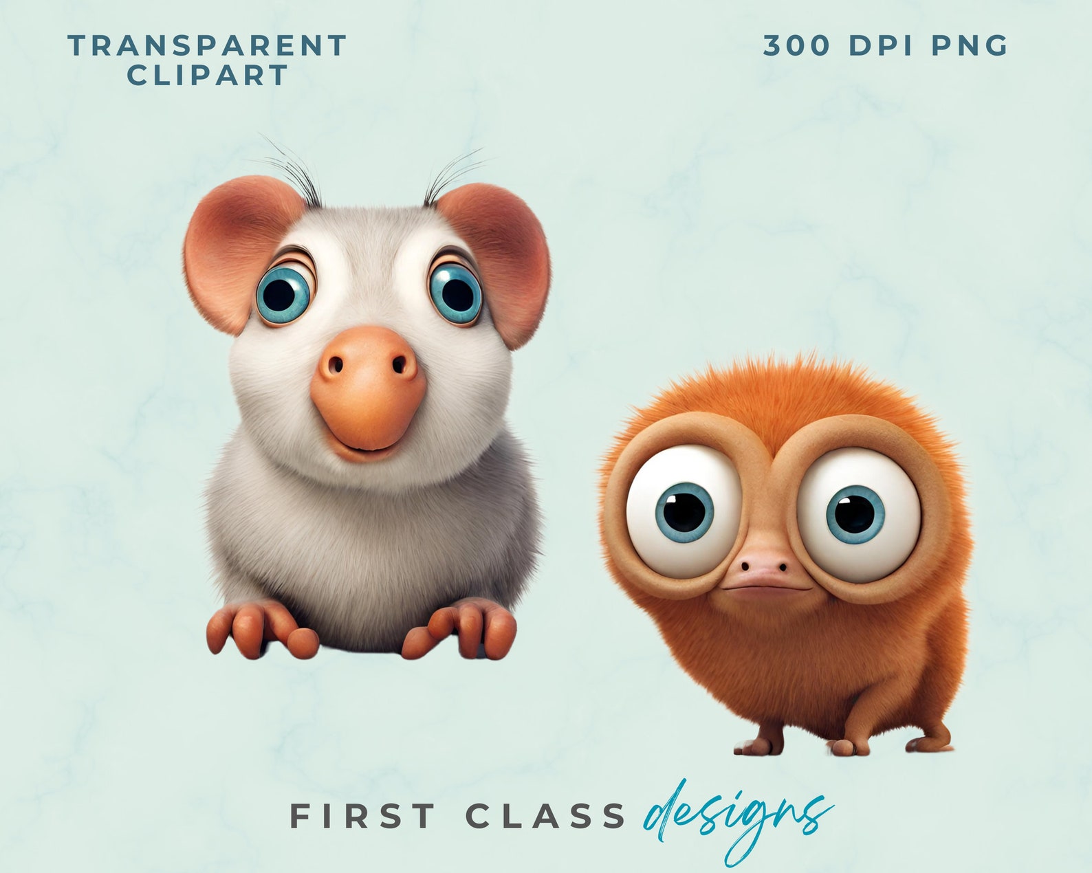 Quirky Weird Creatures Clipart, Quirky Animals Clipart, Funny Animals ...