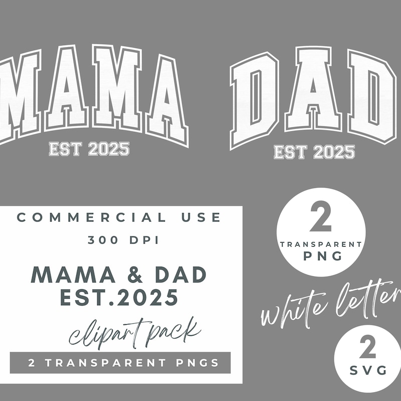 Mom Est Svg - Etsy