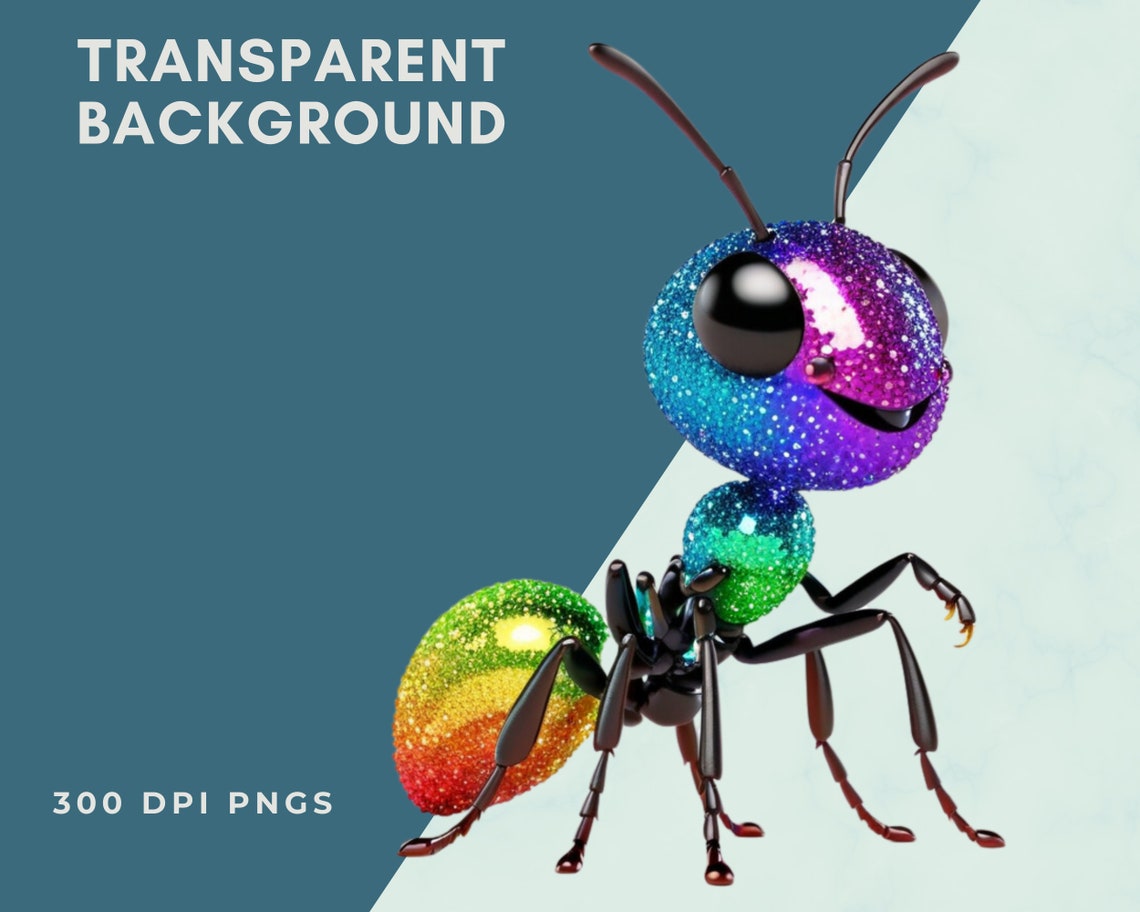 Rainbow Ant Clipart Rainbow Ant PNG Ants Clipart Cute Cartoon Clipart ...