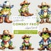Cowgirl Frog PNG | Cute Frog Digital Download | Western Funny Frog ...