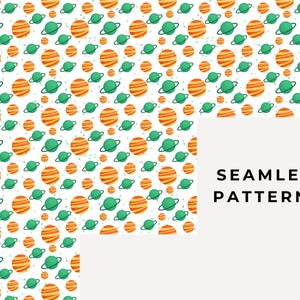 Planets Digital Papers, Seamless Space Digital Papers, Planets Clipart ...