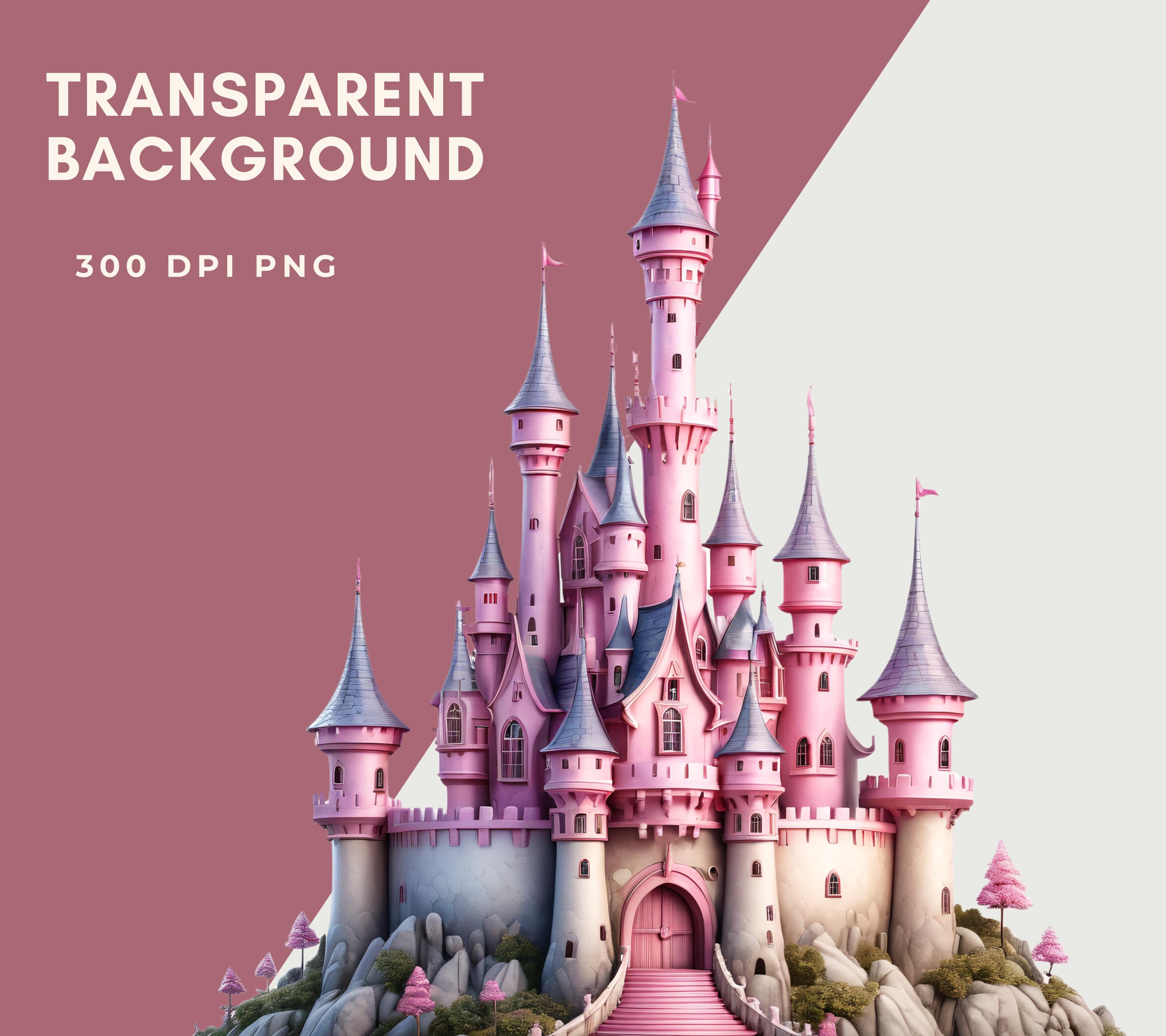 Fairytale Castle Clipart, Fairy Tale Castle Clipart PNG, Blue Pink ...