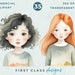 Whimsical Girls Clipart, Clipart Whimsical Girl, Quirky, Female, Whimsy ...