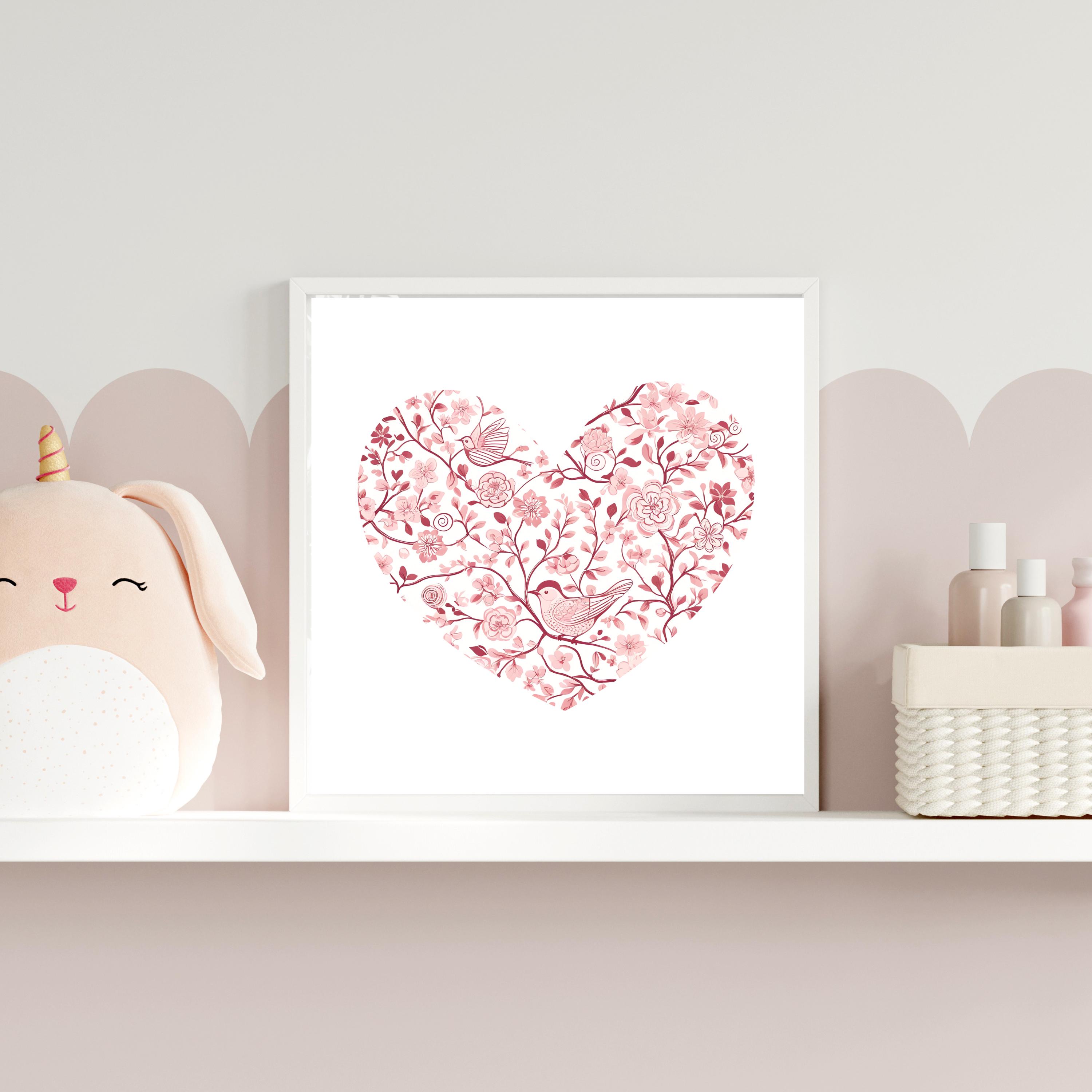 Chinoiserie Valentines Clipart, Pink Watercolor Vintage Floral ...