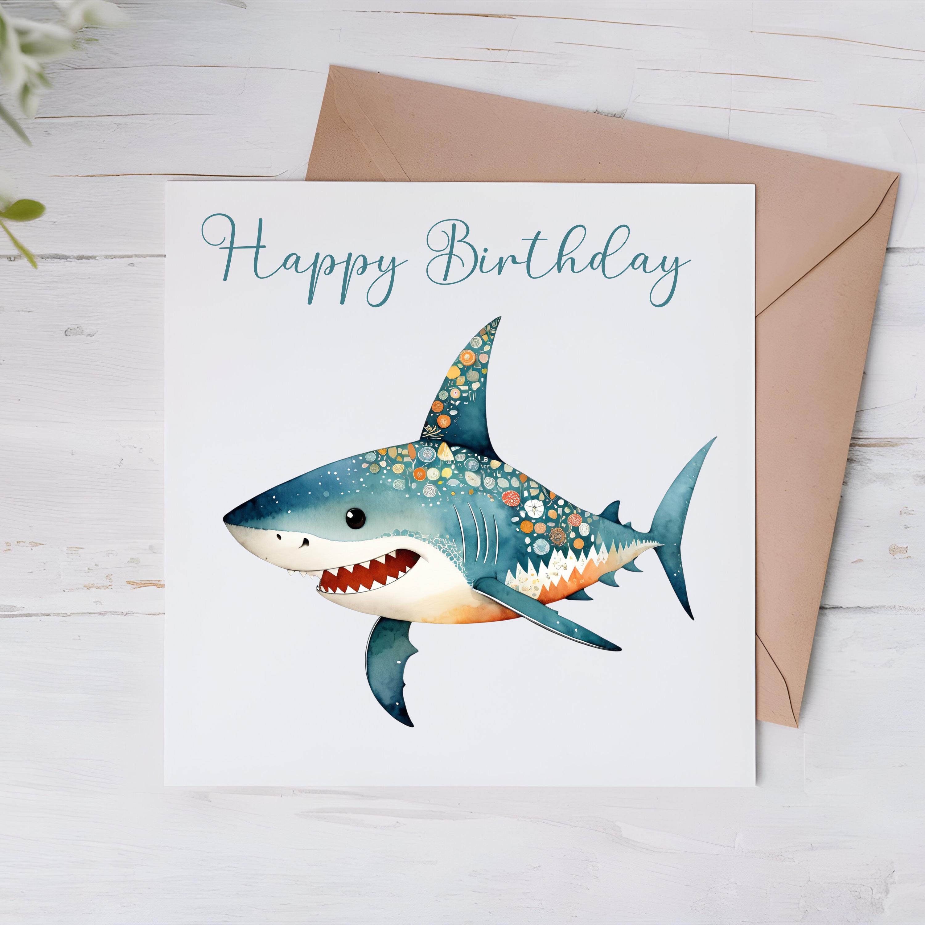 Cute Shark Clipart, Cute Watercolor Shark PNG Clipart, Shark PNG ...