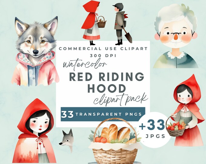 Little Red Riding Hood Clipart, Little Red Cap, Fairy Tale, Wolf, Doll ...