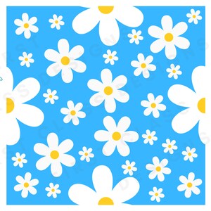 Daisy Background Digital Paper Patterns Daisies Printable Seamless ...