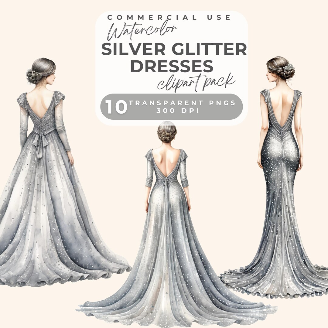 Silver Glitter Dresses - Etsy