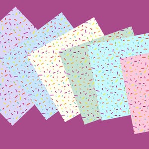 Candy Sprinkles Digital Paper Pack, Seamless Sprinkle Pattern, Ice ...